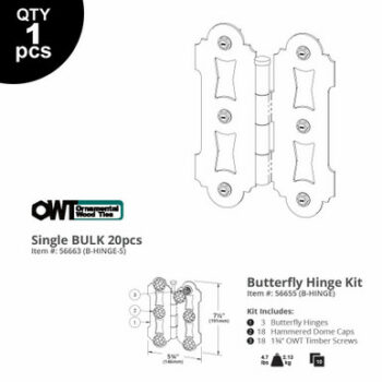 Gate Butterfly Hinge - Pergola World